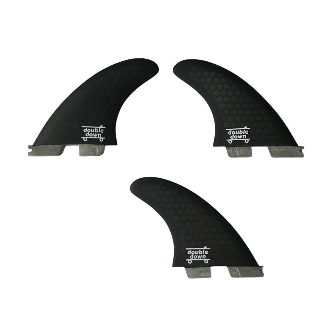 Double$down Dual Tab Fibreglass 3 Fin set – Aqua Fun